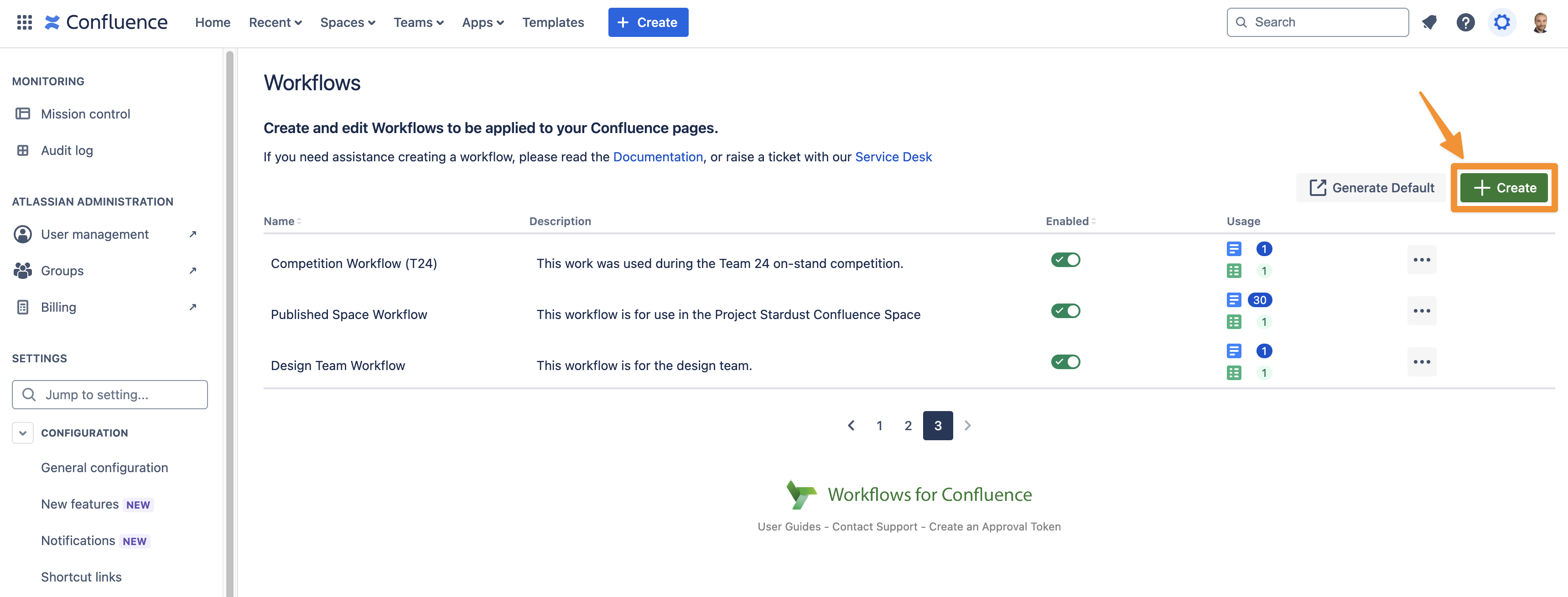 Content review and approval processes in Confluence